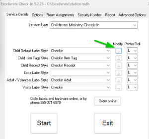iDPRT Printer settings for check-in - Excellerate